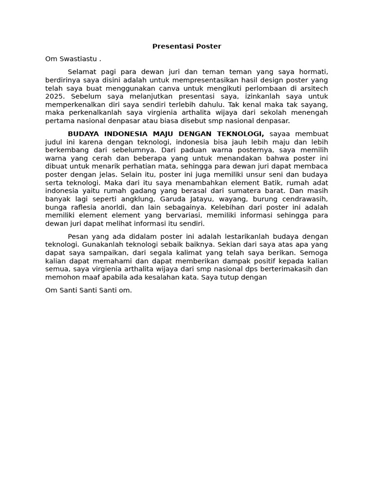 Presentasi Poster virgin | PDF