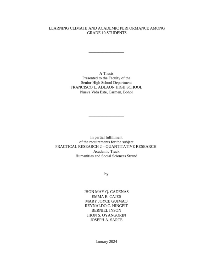 HUMSS_G5_CHAPTER 1 | PDF | Learning | Motivation