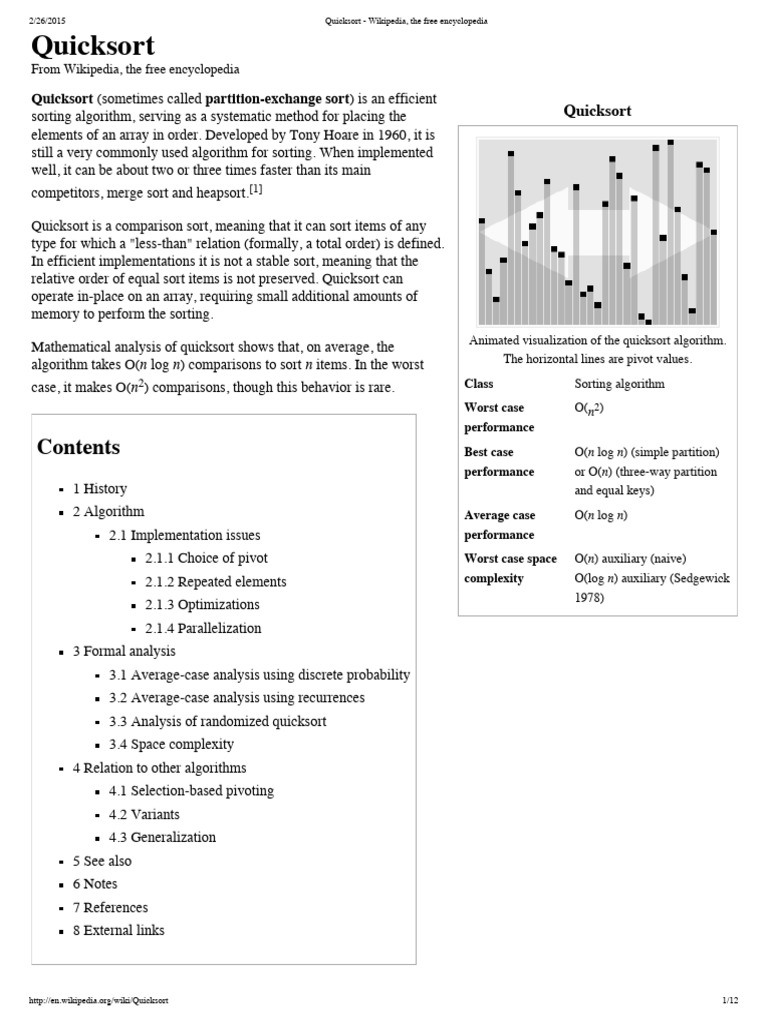 Quick Sort | PDF | Computing | Algorithms And Data Structures Quick Sort | PDF | Computing | Algorithms And Data Structures