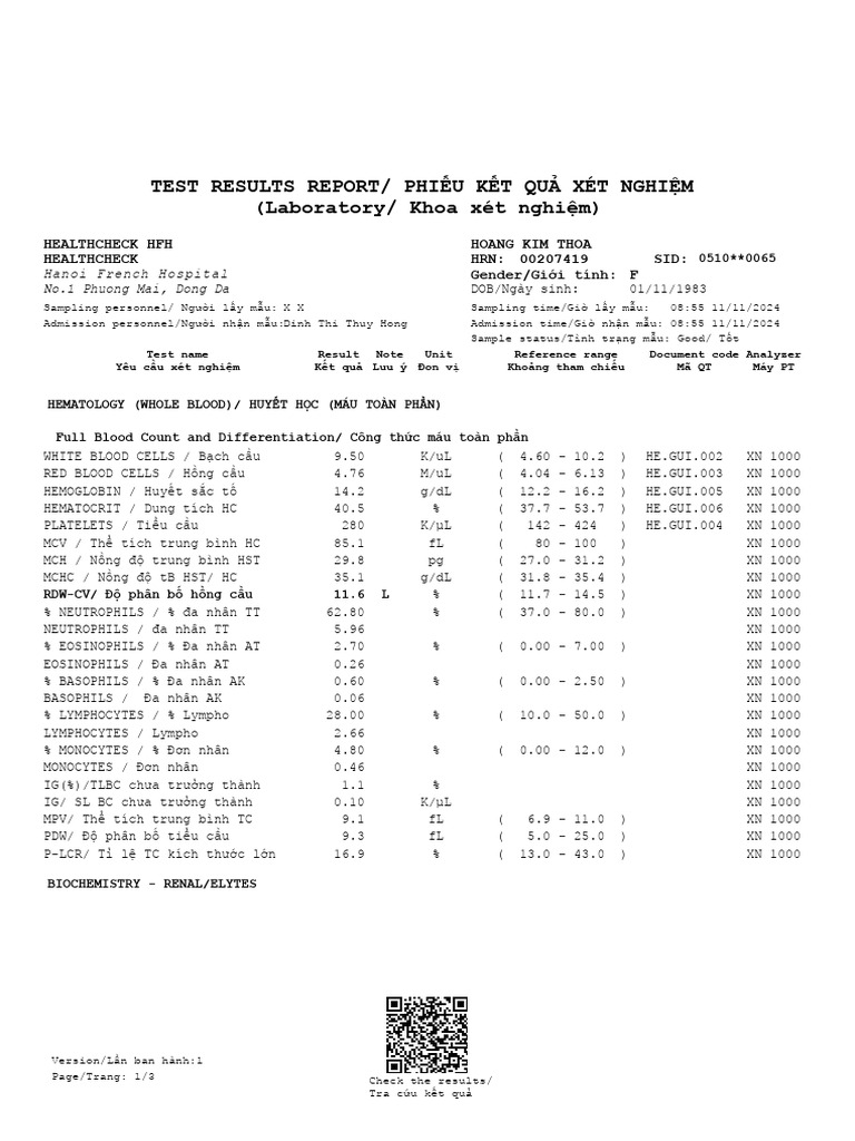 HFH - LabResult - 0000272092 - Thoa 112024 | PDF