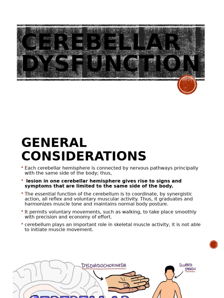Cerebellar Dysfunction Overview and Symptoms | PDF | Cerebellum ...