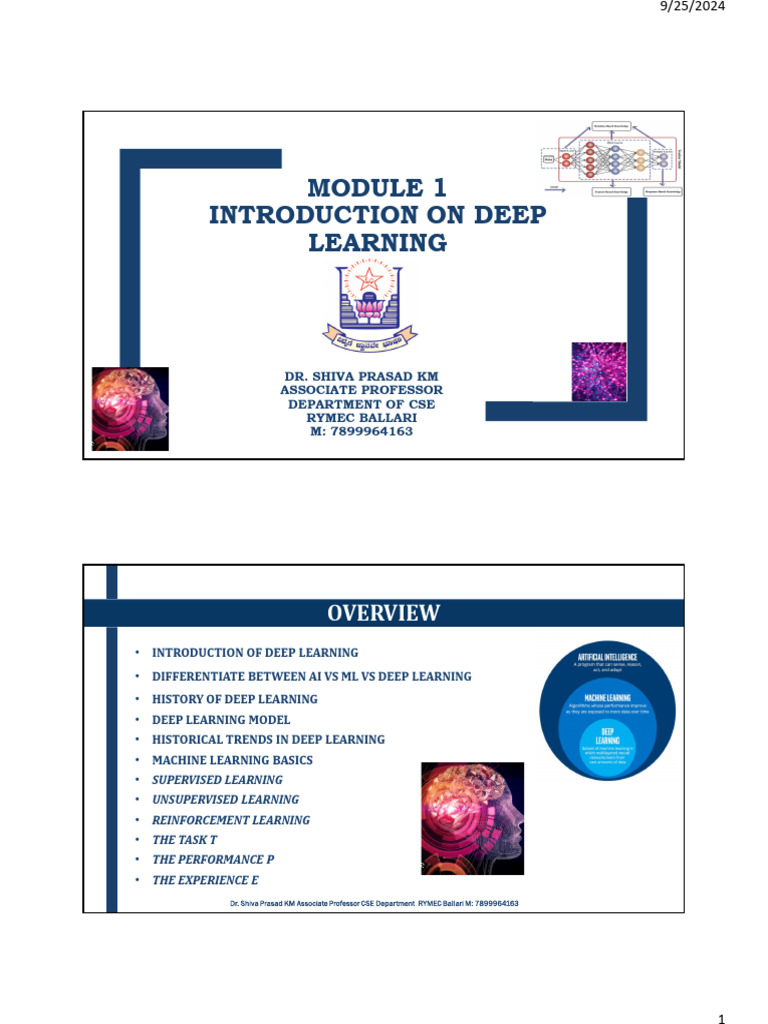 Deep Learning Module 1 Chapter 1 | PDF
