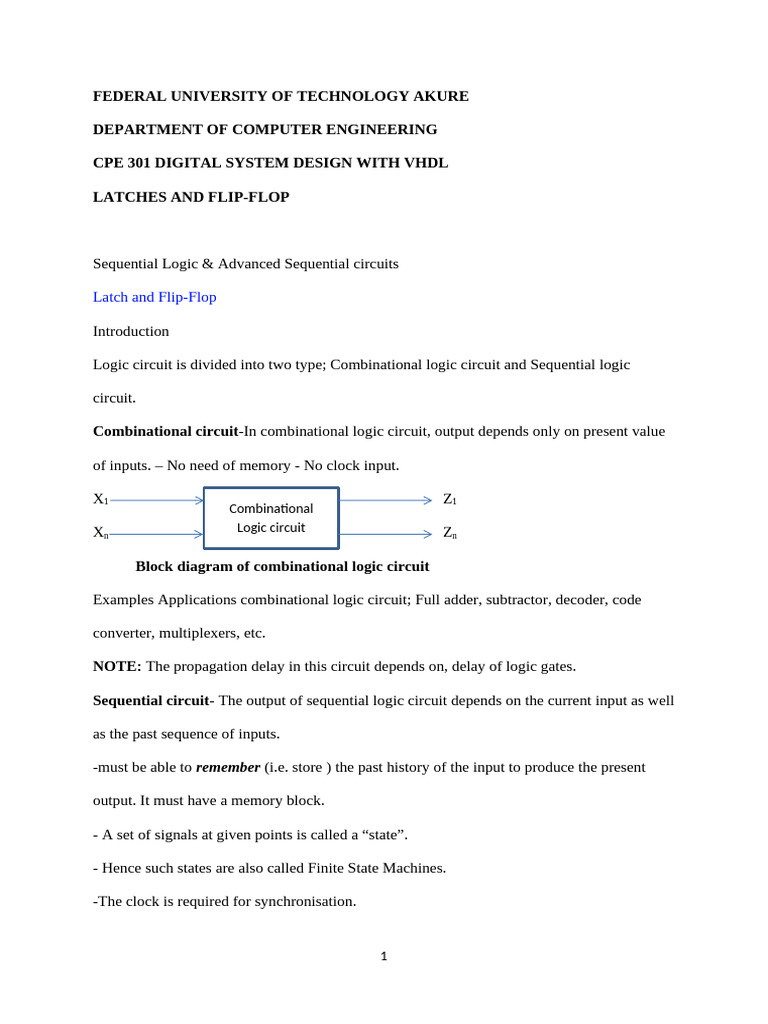 Lesson1-Latches and Flip Flops | PDF | Electronic Design | Computer Engineering