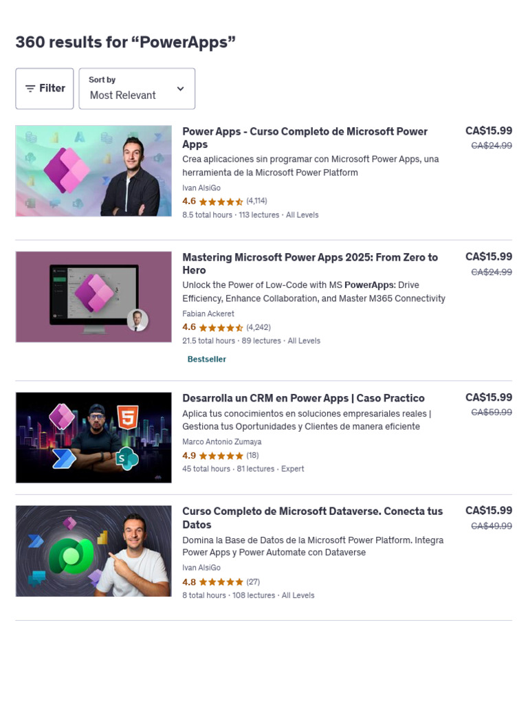 Udemy Search PowerAPPS | PDF | Business Software | Information Technology