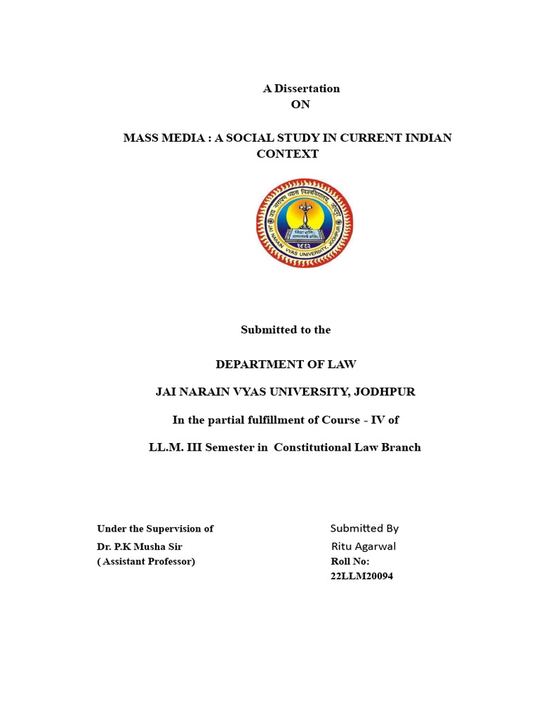 Final Thesis . Llm 3 Sem. | PDF | Freedom Of Speech | Internet
