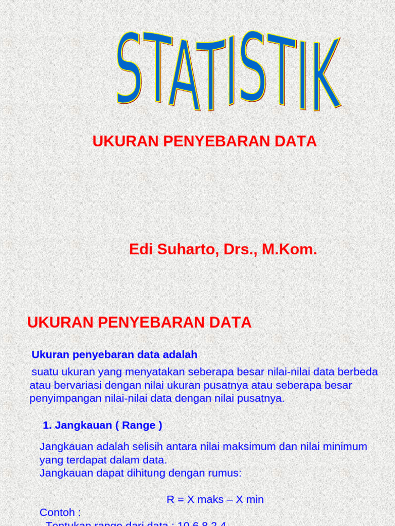 Ukuran Penyebaran Data | PDF