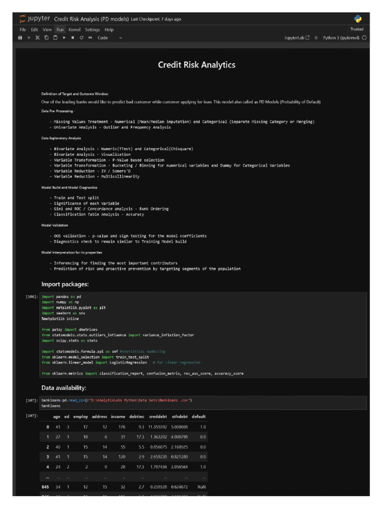 Credit Risk Analysis Classification | PDF