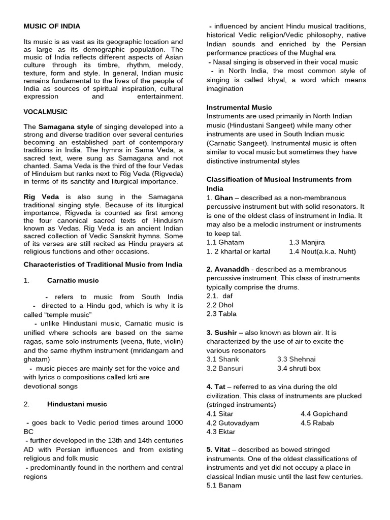 Overview of Indian and Pakistani Music | PDF | Vedas | Musical Instruments
