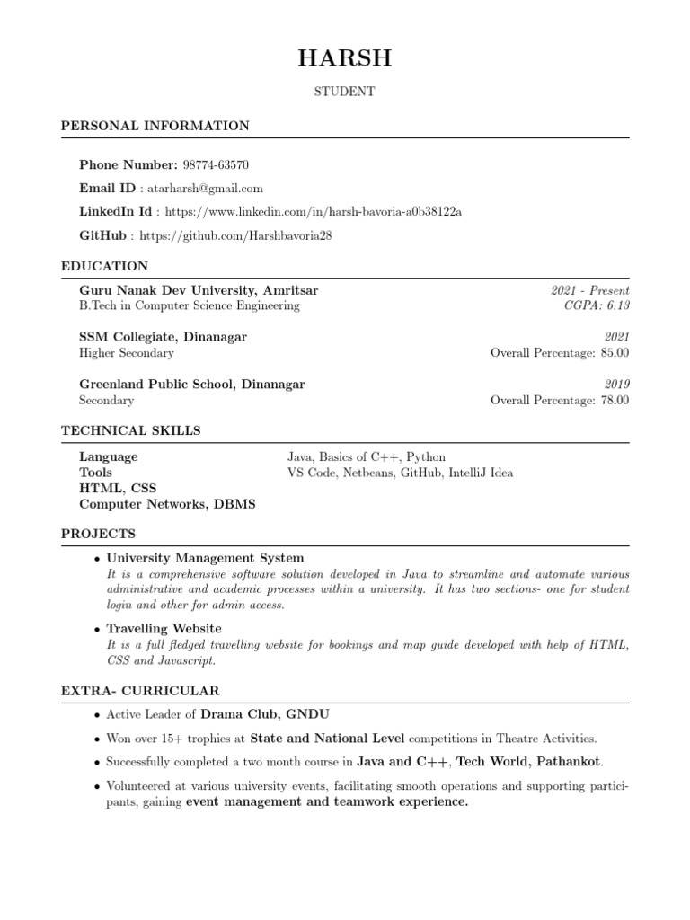 Harsh-KPMG Resume | PDF