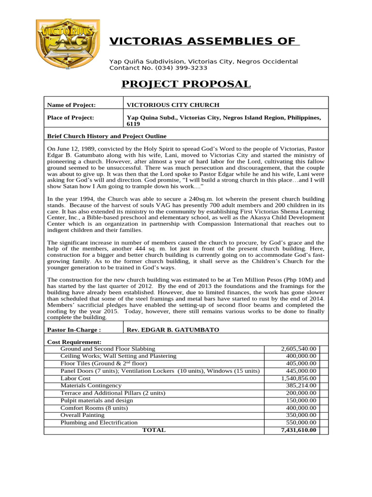 VAG Project Proposal 752016 | PDF | Framing (Construction) | Building