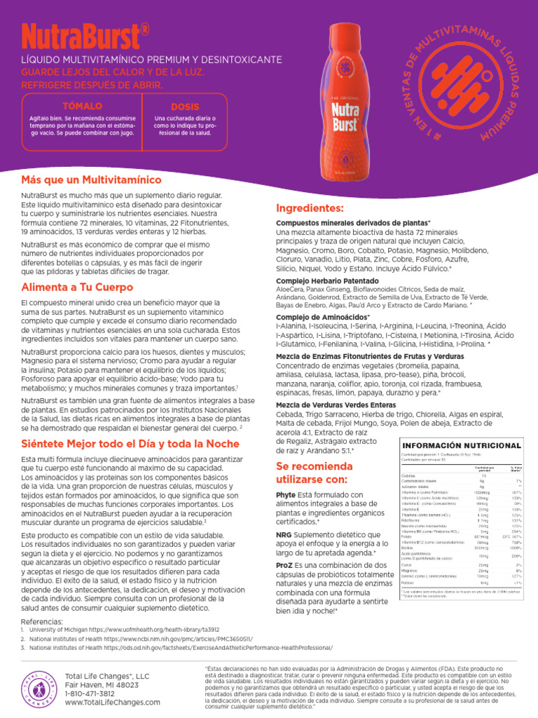Nutra Burst | PDF | Nutrientes