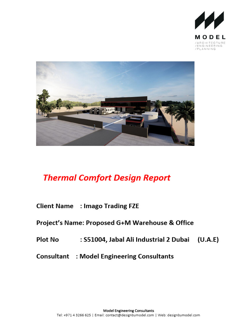 Thermal Comfort Design for Dubai Warehouse | PDF | Humidity ...