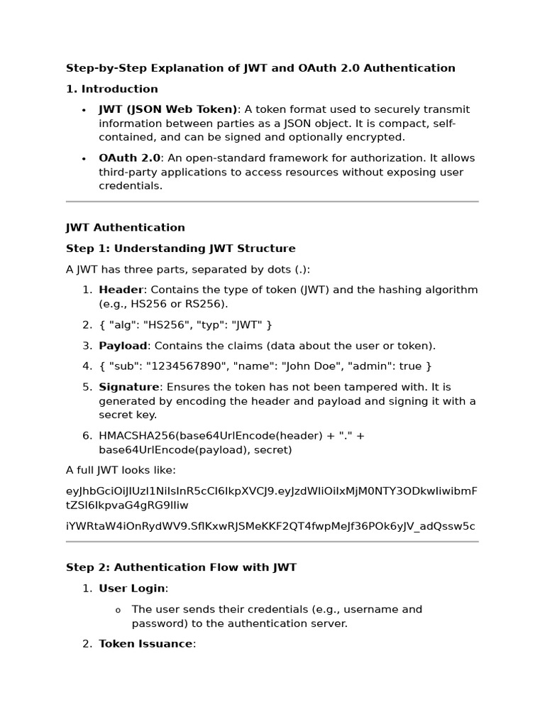 JWT & OAuth | PDF | Security | Computer Security