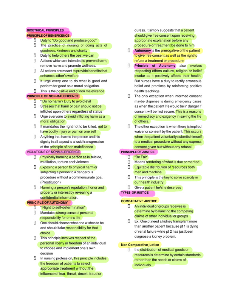 Bioethical Principles | PDF