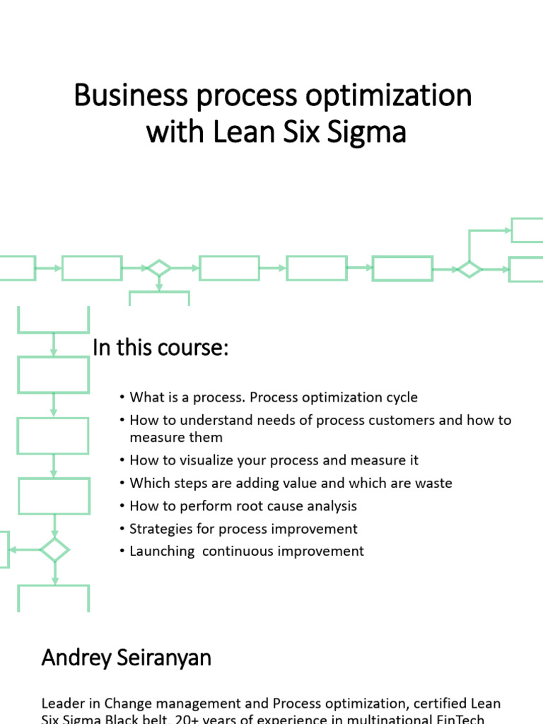 Lean Six Sigma Process Optimization Course | PDF