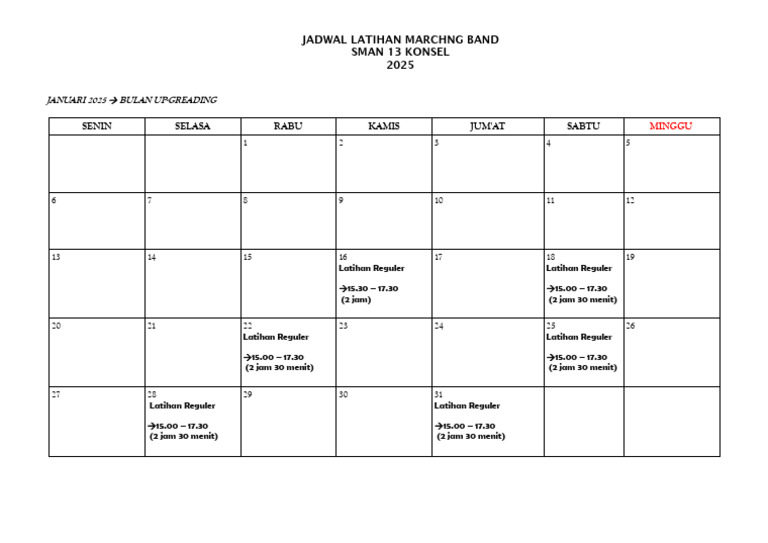 Jadwal MB 13 Konsel | PDF