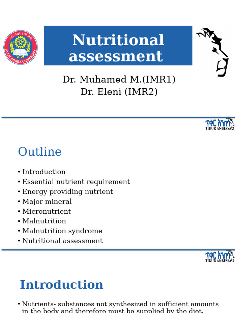 Nutritional Assessment | PDF | Nutrients | Malnutrition