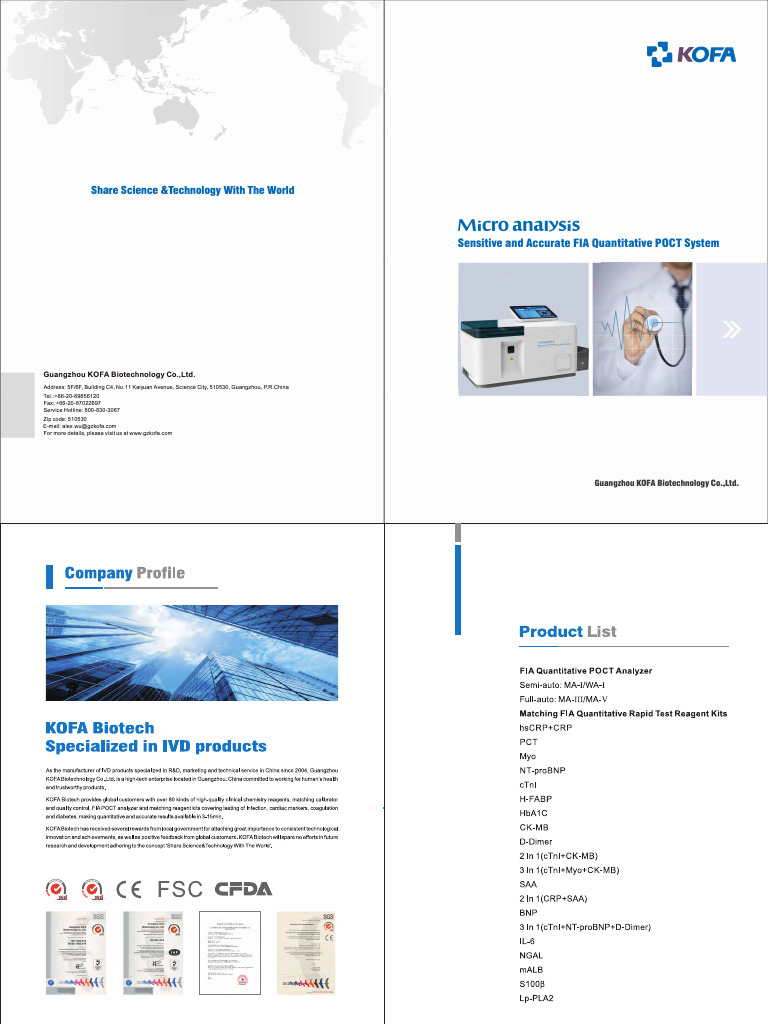 KOFA FIA instrument+reagentspdf-1 | PDF