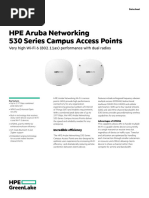 HPE Aruba Networking AP-515 (RW) Dual Radio 4x42x2 802.11ax Internal Antennas Unified Campus AP ...