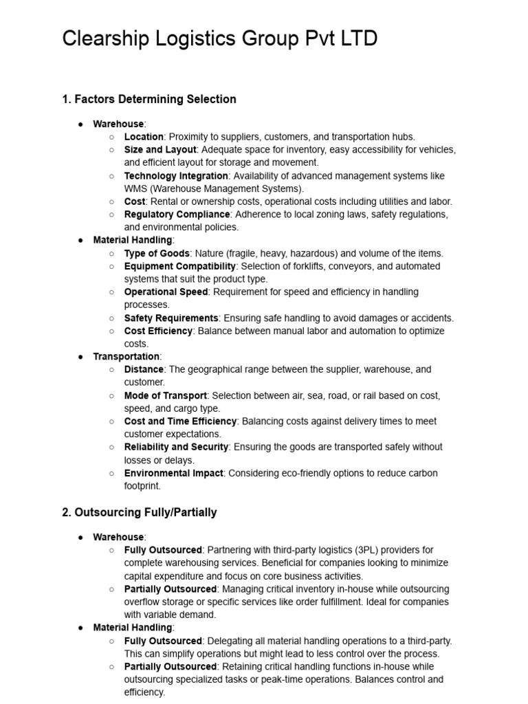 Logistics Assignment | PDF | Warehouse | Logistics Logistics Assignment | PDF | Warehouse | Logistics