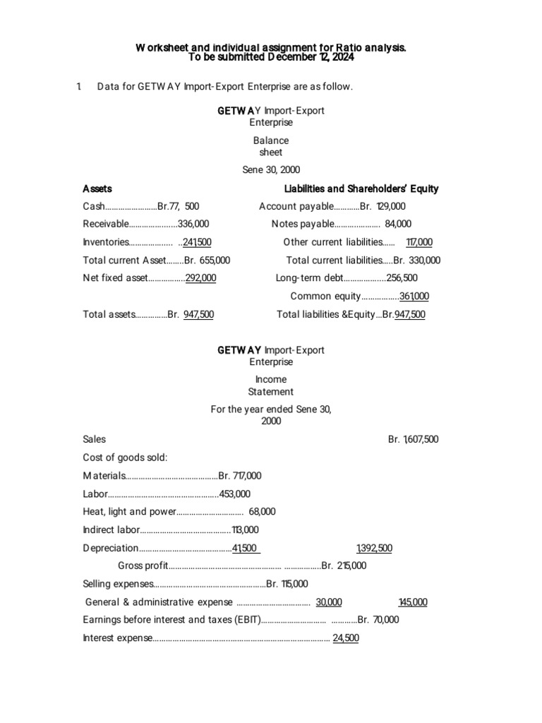 FM Worksheet and Assignement | PDF
