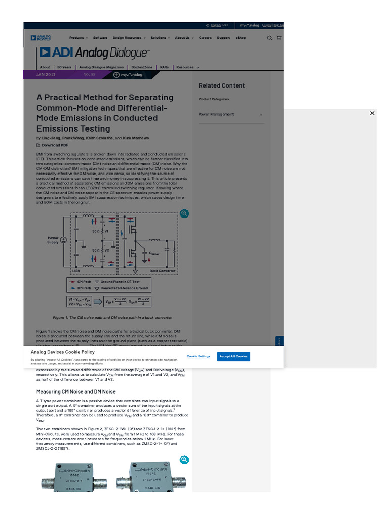 A Practical Method For Separating Common-Mode and Differential - Mode Emissions in Conducted ...