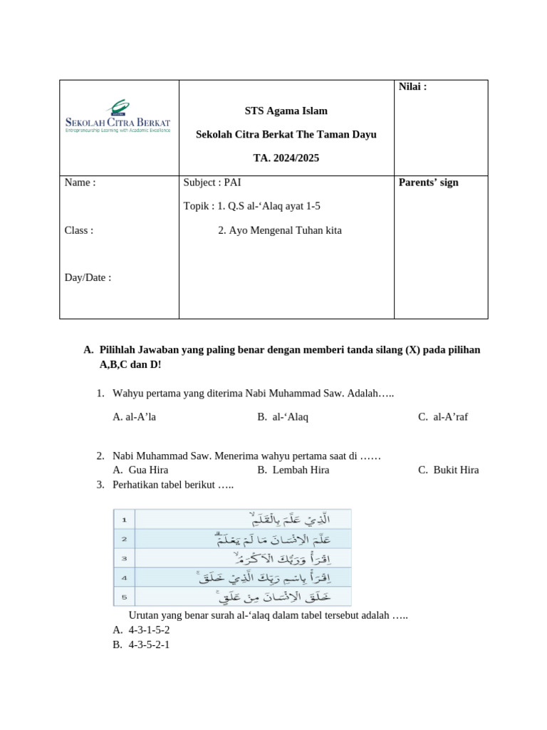 STS Term 1 Grade 3 | PDF