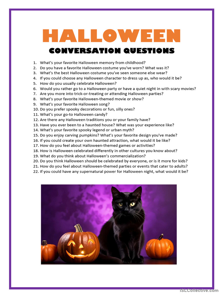 Halloween Conversation Starters Guide | PDF