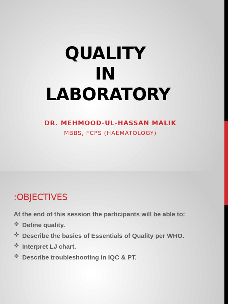 Lab Quality Management Essentials | PDF | Verification And Validation ...