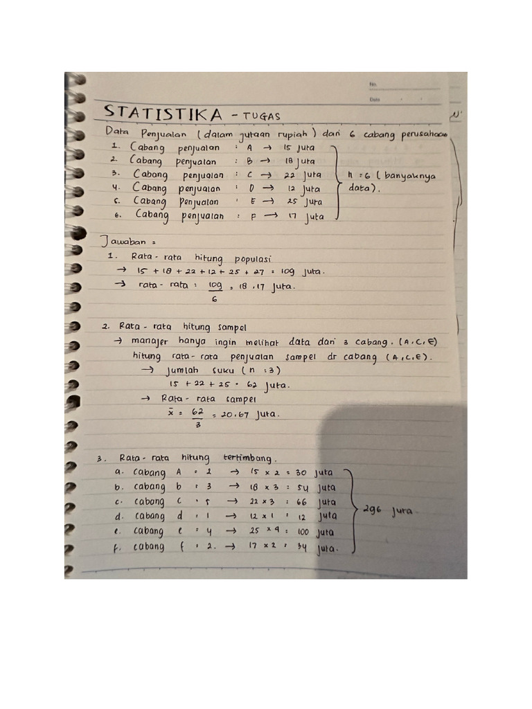 Statistika - Tugas | PDF