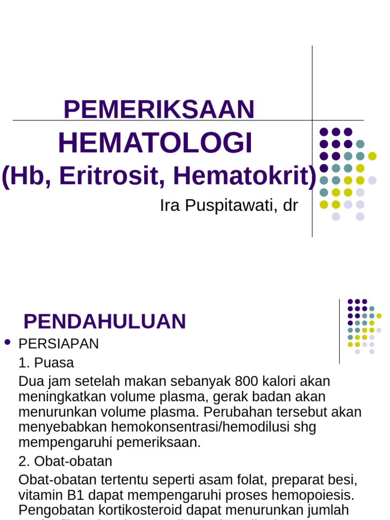 Pemeriksaan Hematologi | PDF