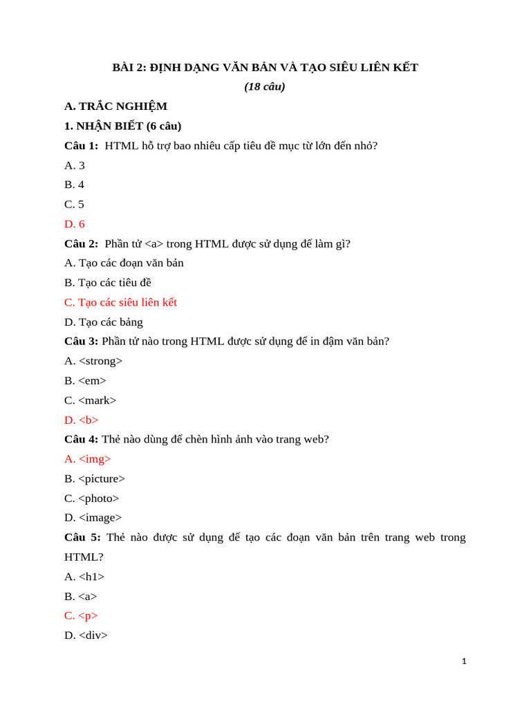 Thud 12 CD F b2 Dinh Dang Van Ban Va Tao Sieu Lien Ket | PDF