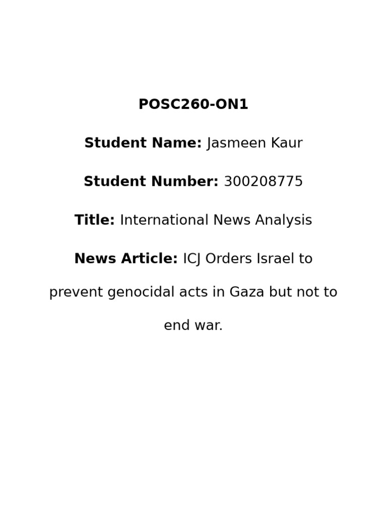 International News Analysis | PDF | International Relations