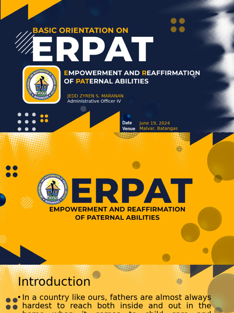 ERPAT Orientation 2024 - Harold | PDF | Family | Father