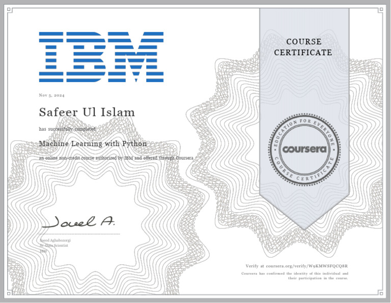Coursera IBM Certificatefake | PDF