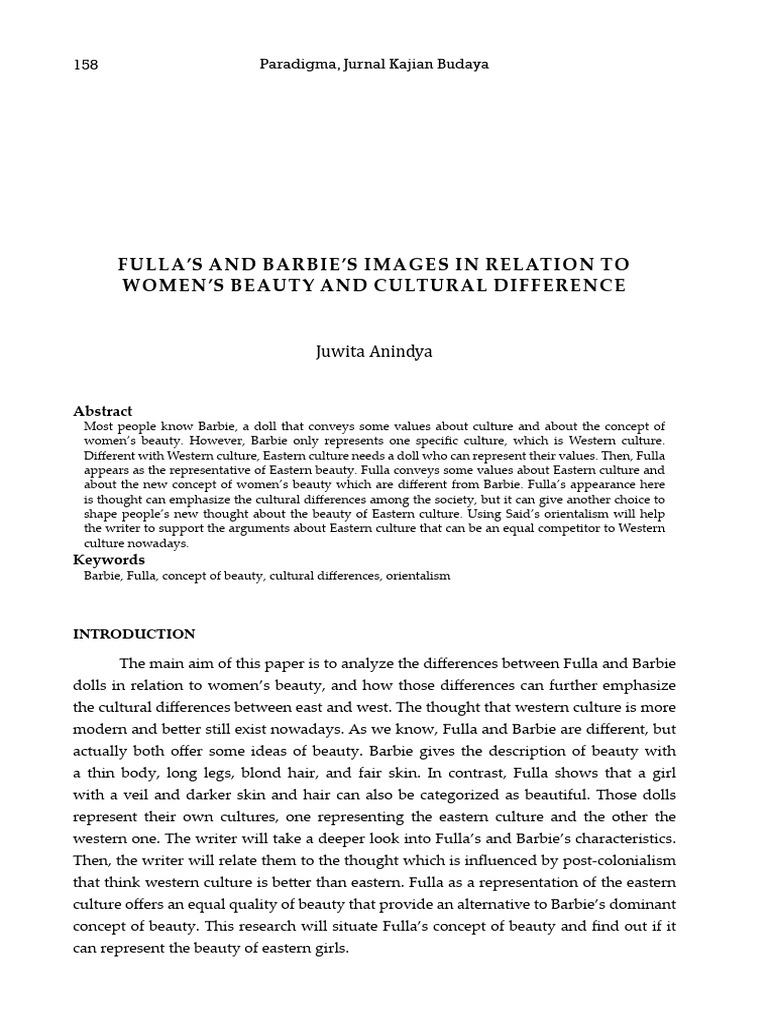 Fulla - S and Barbie - S Images in Relation To Women - S Beauty and Cul ...