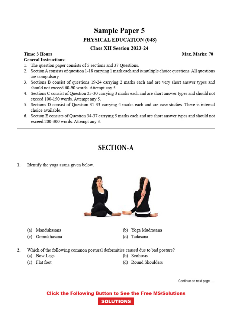 sample paper 5 | PDF | Body Mass Index | Determinants Of Health