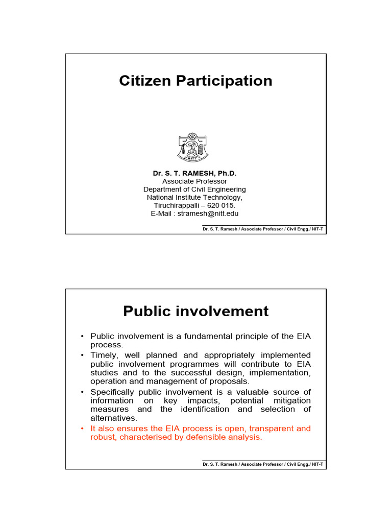 12.Citizen Participation | PDF | Environmental Impact Assessment ...