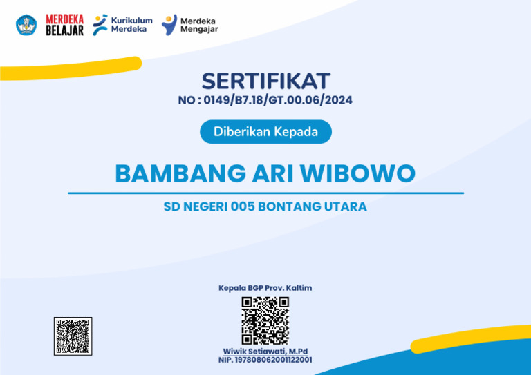 Sertifikat Webinar IKM Pembelajaran Berdiferensiasi | PDF