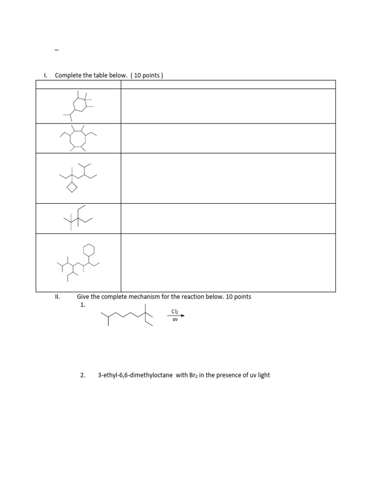 Orgchem-naming Alkane (Practice) | PDF