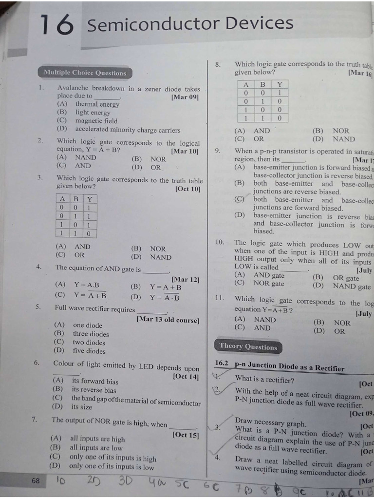 Semiconductor Mcq | PDF