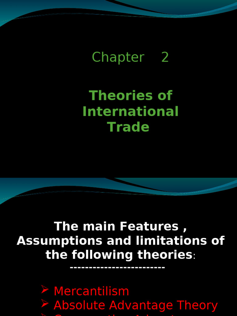 Chapter 2 - Absolute and Comparative Advantage Theory | PDF ...