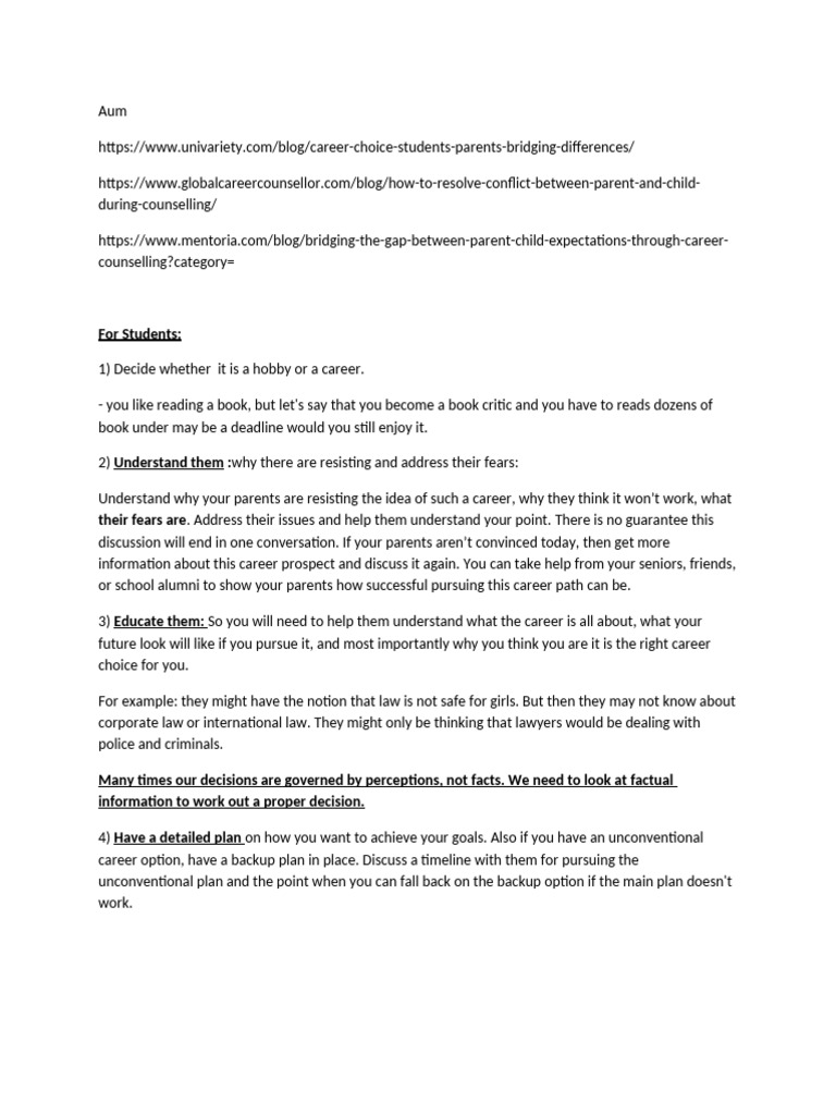 OPS Conflict Between Parent and Child | PDF