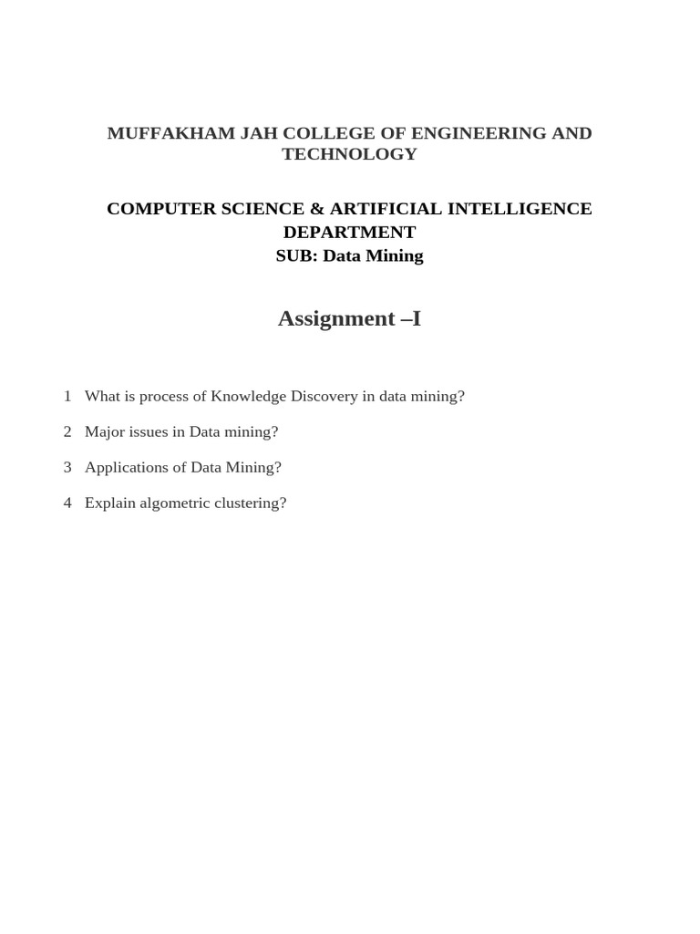 AI Assignmet I | PDF