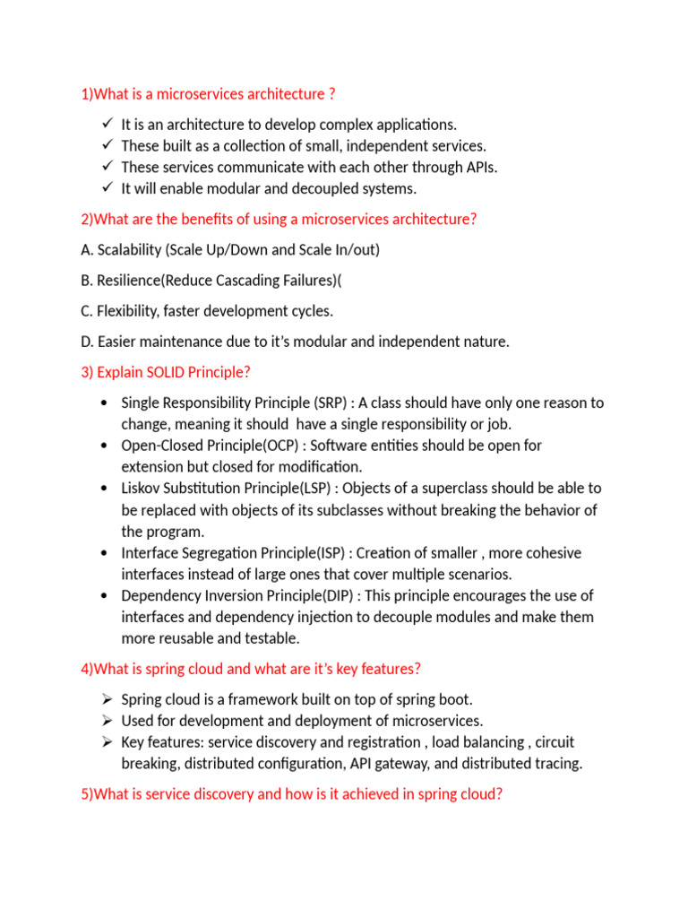 MicroServices - Questions | PDF | Cloud Computing | Load Balancing (Computing)