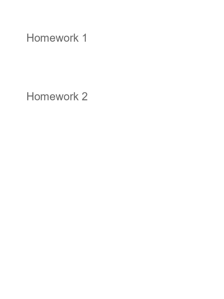 Homework Assignments Overview | PDF