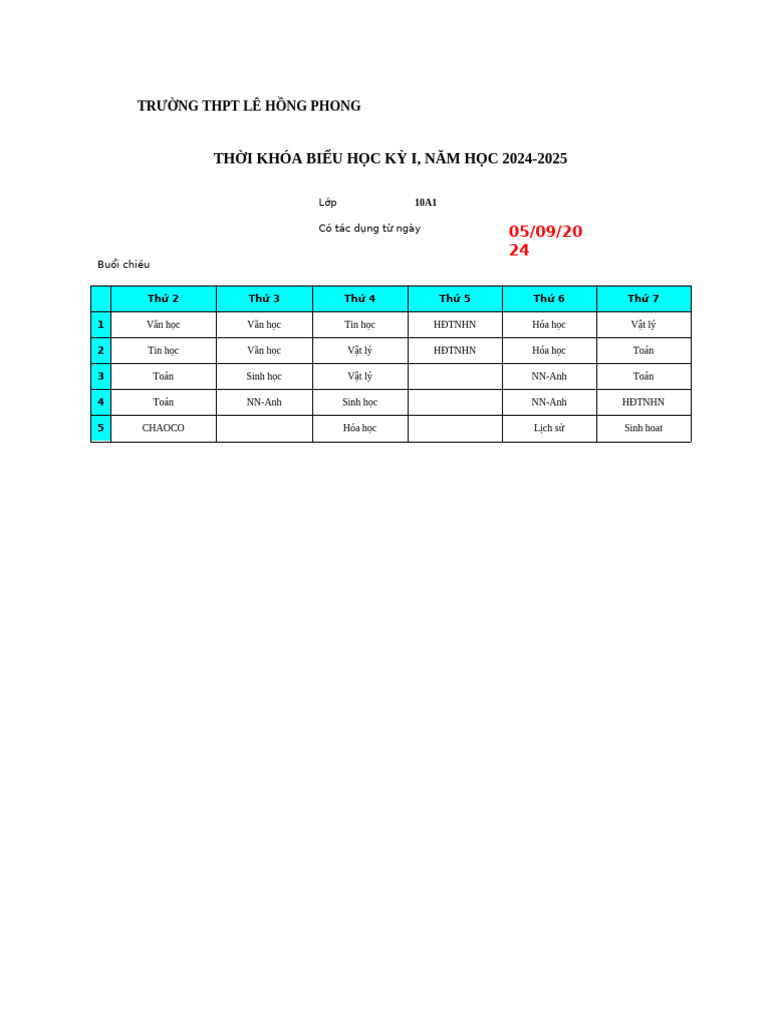 Trư NG THPT Lê H NG Phong | PDF