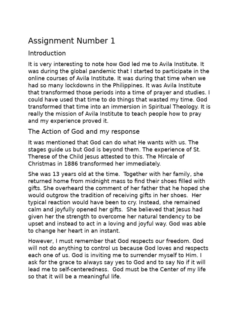 Assignment Number 1 Pdf