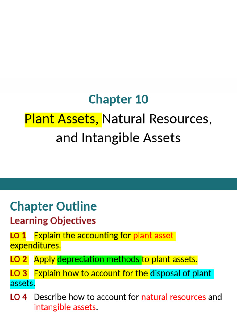 Chapter 10 - Plant Assets, N Resources & Intangible Assets | PDF | Depreciation | International ...