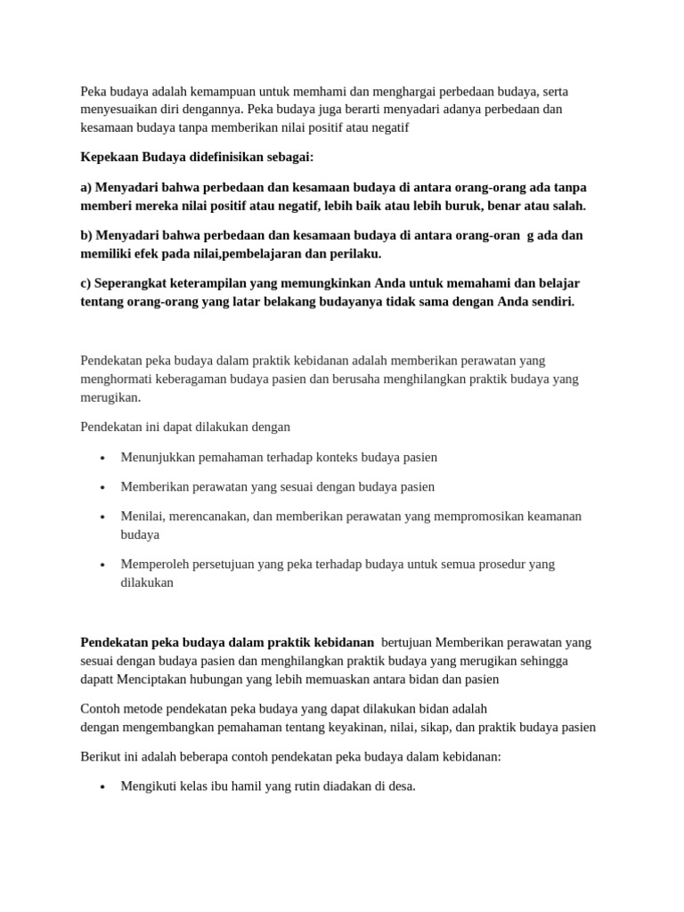 Peka Budaya Adalah Kemampuan Untuk Memhami Dan Menghargai Perbedaan ...